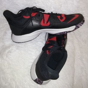 Nike | Shoes | Nike Flyby Mid Black Red White Men Basketball Sho | Poshmark